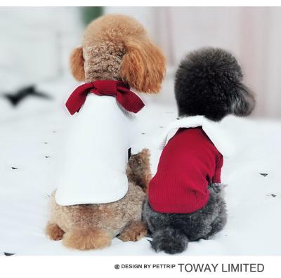 China Cute Bowtie Shirt Pet Clothes Dog Fashion Apparel for sale