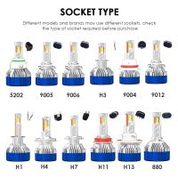 China UX 110W 12000LM 6000K 6075 Chips H1/H3/H7/H11/9005/9006/9012/H4/9004/9007/H13 LED Headlight Bulb for sale