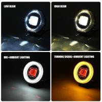 China 4.5 Inch Yellow-White Dual-colour Aperture Light XM-112-02P-R-001 35W 2800LM 6500K H4 Led Working Light for sale