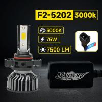 China F2 75W 7500 Lumens 6500k Cool White H3 H7 H11 LED Headlights Bulbs for sale