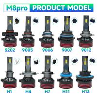 China M8pro 130W 13000 Lumens 6500K Cool White H1 H7 H11 Headlights Bulbs for sale