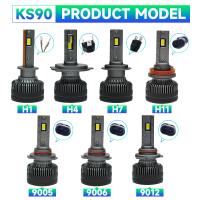 China KS90 180W 40000 Lumens 6500K Cool White H4 9005 9006 9012 LED Headlights Bulbs for sale