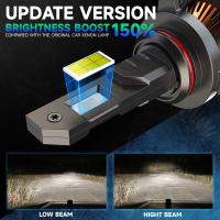 China KV50 160W 16000 Lumens 6500K Cool White H4 H7 9005 LED Headlight Bulbs for sale