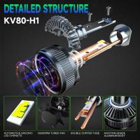 China KV80 140W 14000 Lumens 6500K Cool White  H1 H7 H11 Headlights Bulbs for sale
