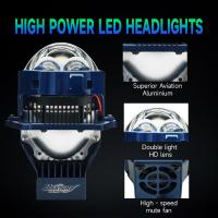China A100 Lens LED Laser / Hi / Lo Beam 90W 9000 Lumens 3 Inch Dual Laser Projector for sale