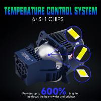 China A100 Lens LED Laser / Hi / Lo Beam 90W 9000 Lumens 3 Inch Dual Laser Projector for sale