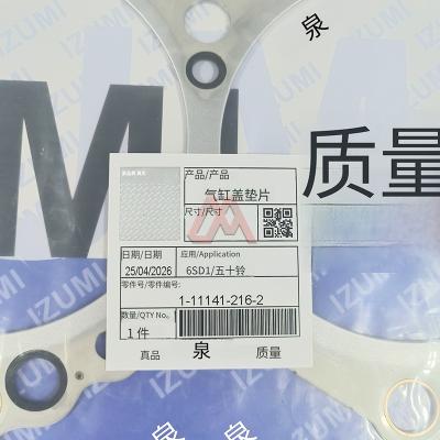 China ISUZU 1-11141-216-2 Engine 6SD1 Japanese Truck Engine Parts Gasket Set Engine Overhaul for sale
