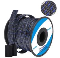 China PET Expandable Braided Sleeve Flame Retardant Abrasion Resistant -50°C to +150°C for sale