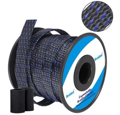 China PET Expandable Braided Sleeve Flame Retardant Abrasion Resistant -50°C to +150°C for sale