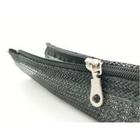 China Flame Retardant PET Zipper Cable Sleeving 25mm ID Abrasion Resistant Cable Organizer for sale