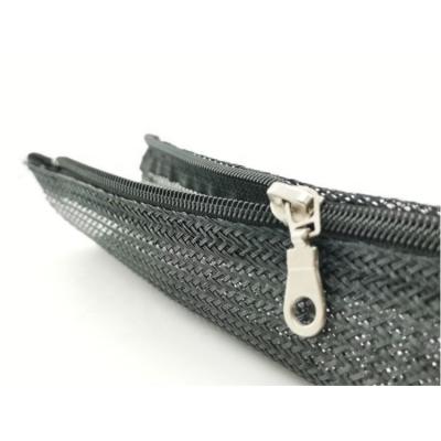 China Flame Retardant PET Zipper Cable Sleeving 25mm ID Abrasion Resistant Cable Organizer for sale