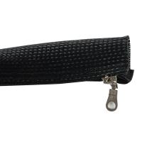 China Zipper Braided Sleeving Expandable PET Cable Sleeving Custom Size 12mm to 64mm for sale