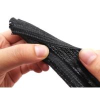 China Expandable PET Self Closing Wrap Split Sleeving Self Winding 240°C UL for sale