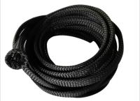 China 6mm PET Expandable Braided Sleeve Black Flame Retardant Cable Protection -50°C to 150°C for sale