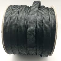 China 6mm PET Expandable Braided Sleeve Black Flame Retardant Cable Protection -50°C to 150°C for sale