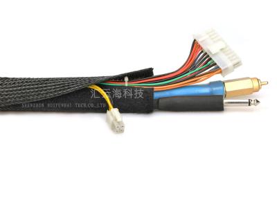 China Expandable Velcro Cable Sleeve 10mm Diameter Fray Resistant Halogen Free Temperature Range -50°C to 150°C for sale