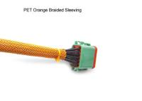 China Flame Retardant PET Expandable Braided Sleeving 12mm High Density Cable Sheathing UL94V-2 for sale