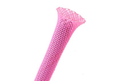 China PET Expandable Braided Sleeving 4-25mm Custom Length Wire Protection UL94V-2 for sale