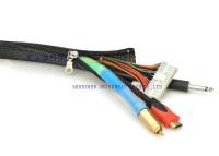 China PET Zipper Cable Sleeve Braided Wrap -50°C to +150°C Temperature Range VW-1 Fire Rated Wire Harness Protection for sale