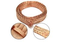China Tinned Copper Metal Braided Cable Sleeve 36 AWG with 90% EMI/RFI Shield Coverage for Wire Protection for sale