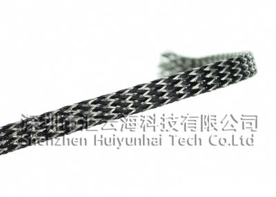 China Decorative Flexible Braided Wire Covering 0.25mm/0.20mm Halogen Free PET Sleeve -70°C to 125°C Temperature Range for sale