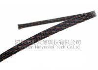 China Colorful PET Braided Wire Covers - 0.25mm Thickness, 155°C Temperature Range, High Abrasion Resistance Sleeving for sale