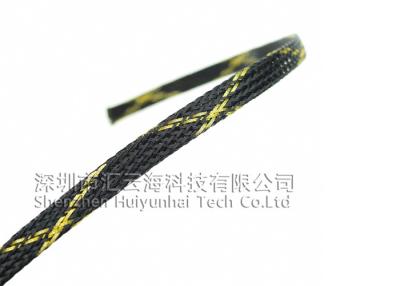 China Indoor Lighting Flexible Braided Wire Covers - Flame Resistant PET Sleeving 0.25mm Thickness, -70°C to 155°C Temperature Range for sale