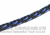 China PET Expandable Braided Sleeving 20mm Flame Retardant Cable Wire Protection Sleeve 125°C for sale