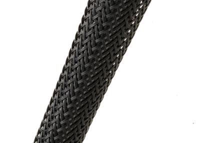 China PA66 Flame Retardant Braided Nylon Sleeve 32mm Width with 150% Expandability for Cable Protection for sale