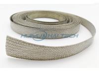 China Tinned Copper Braided Cable Shielding Sleeve 3/4 Inch Flame Retardant EMI RFI Protection for sale