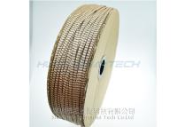 China PET Flexo Braided Sleeving 3-76mm Flame Retardant VW-1 Clean Cut Wire Harness Protection for sale