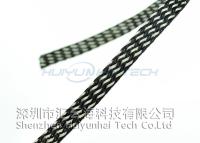 China PET Abrasion Resistant Braided Sleeving 20mm Flat Width with 150% Expandability for Cable Protection for sale