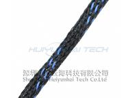 China Multi-Color PET Abrasion Resistant Sleeving 20mm Width with 150% Expandability for Cable Management for sale
