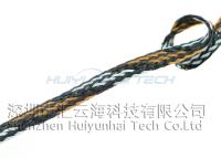China 4mm Round High Temperature PET Braided Wire Sleeve - 150°C Heat Resistant, 150% Expandable Cable Protection for sale