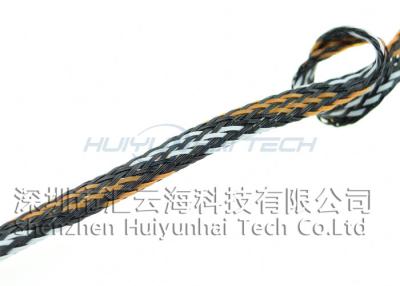 China 4mm Round High Temperature PET Braided Wire Sleeve - 150°C Heat Resistant, 150% Expandable Cable Protection for sale