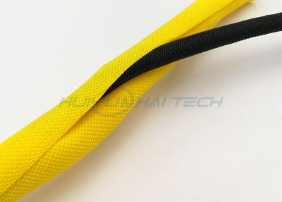 China Flame Resistance Self Wrapping Split Braided Sleeving For Computer Power Cord for sale
