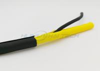 China Self Wrapping Woven Cable Sheath 6mm to 50mm Black Yellow PET Split Braided Sleeving for sale