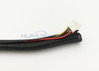 China PET Self-Wrapping Split Braided Cable Sleeving -55°C to 155°C Temperature Range with 25% Overlap Design for sale