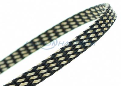 China PET Expandable Braided Sleeving for Fishing Rod Protection - 2-150mm Size Range, VW-1 Flame Retardant, -55°C to 155°C Temperature Rating for sale