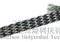 China PET Expandable Braided Sleeving for Fishing Rod Protection - 2-150mm Size Range, VW-1 Flame Retardant, -55°C to 155°C Temperature Rating for sale
