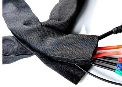 China Custom Velcro Cable Sleeve 8mm-15mm Diameter | Abrasion & Flame Resistant PET Material | -50°C to 150°C Temperature Range for sale