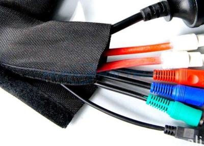China Durable Flexible Self-Adhesive Velcro Cable Sleeve for Wire Management - 8mm to 15mm Diameter, -50°C to 150°C Temperature Range for sale