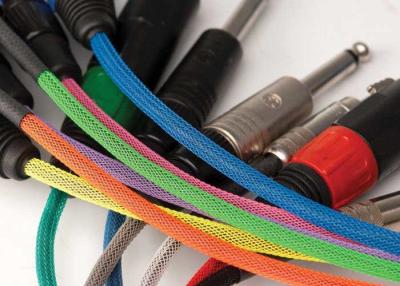 China Fire Resistant PET Expandable Braided Sleeving 4-25mm Diameter UL94V-2 Halogen Free Cable Protection for sale