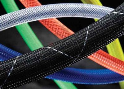 China PET Expandable Braided Cable Sleeving 4-25mm Diameter with 150% Expansion Ratio for Wire Protection for sale