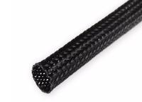 China Flame Retardant PET Braided Sleeving 15mm 25mm for Automotive Wire Protection for sale