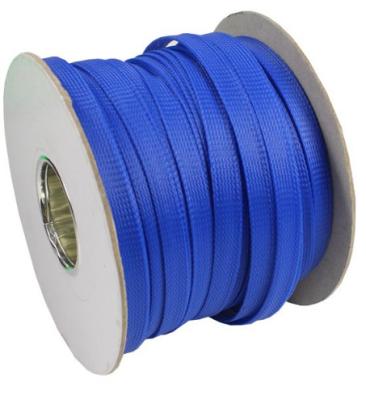 China PET Expandable Braided Sleeving 1.5x Expansion Corrosion Resistant Cable Wire Sheath for sale