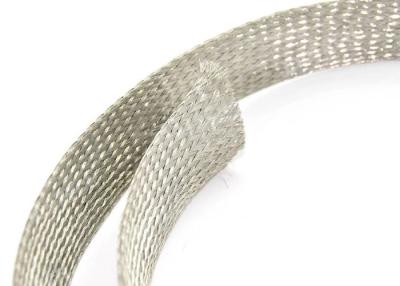 China Tinned Copper Braided Sleeving 100 M/Spool Abrasion Resistant EMI Shielding 2mm-80mm for sale