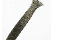 China Halogen Free Tinned Copper Braided Sleeving 12mm to 50mm for EMI Shielding Protection for sale