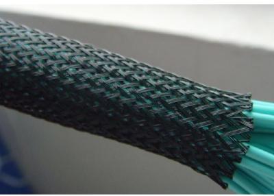 China UV Resistant PET Expandable Braided Sleeving 10-12mm Cable Protection -60°C to +155°C for sale