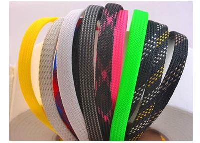 China PET Expandable Braided Cable Sleeving UL94V-0 16mm for Wire Harness Protection for sale